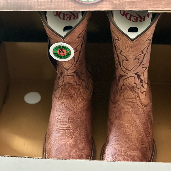 Laredo | Shoes | Laredo Brown Cowboy Boots With Decorative Stitching ...